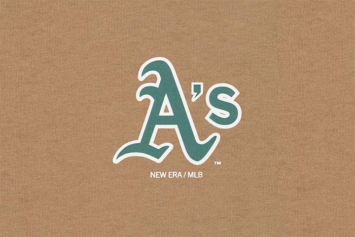 WATERCOLOR FLORAL OAKLAND ATHLETICS KHAKI SHORT SLEEVE T WATERCOLOR FLORAL OAKLAND ATHLETICS KHAKI SHORT SLEEVE T
