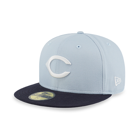 59FIFTY PACKS - SUMMER CINCINNATI REDS COOPERSTOWN NAVY VISOR SOFT BLU ...
