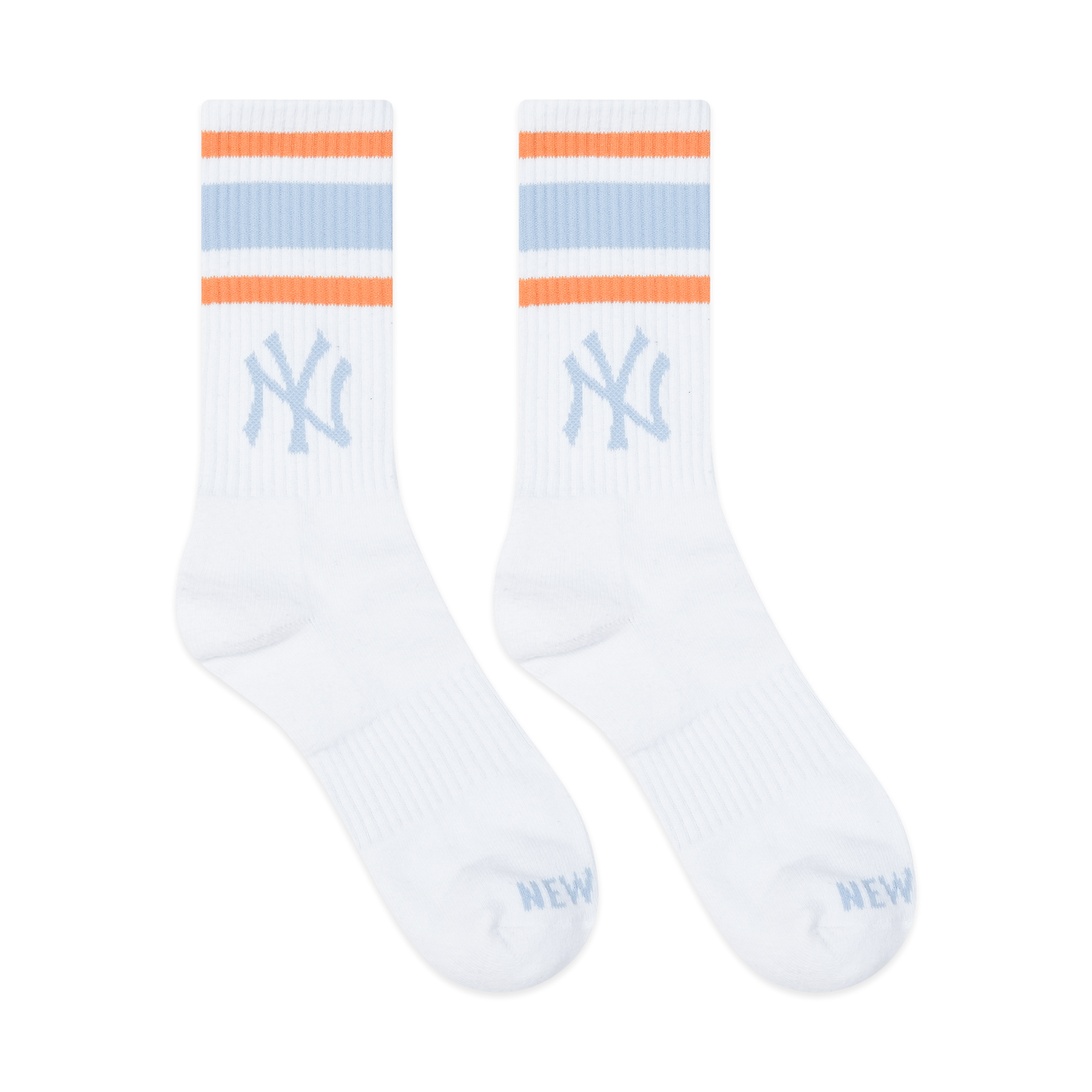 MLB BASIC NEW YORK YANKEES 2 PACK COLOR STRIPS WHITE SOCKS – New Era ...