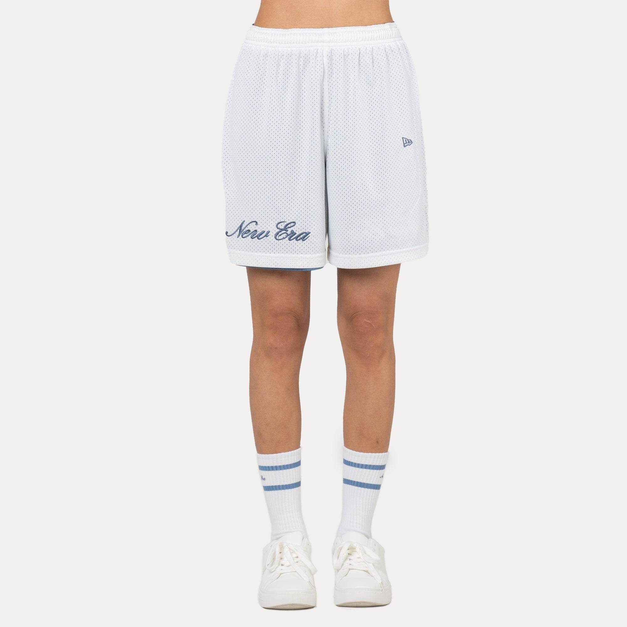 NEW ERA BASIC WHITE AND FADED BLUE REVERSIBLE SHORTS – New Era Hong Kong
