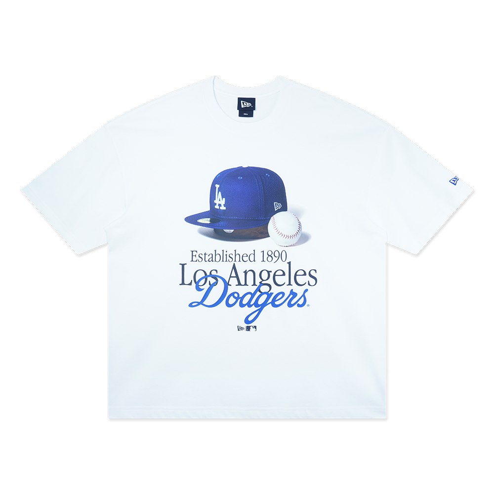 LOS ANGELES DODGERS GRAPHIC PACK WHITE OVERSIZED SHORT SLEEVE T-SHIRT ...