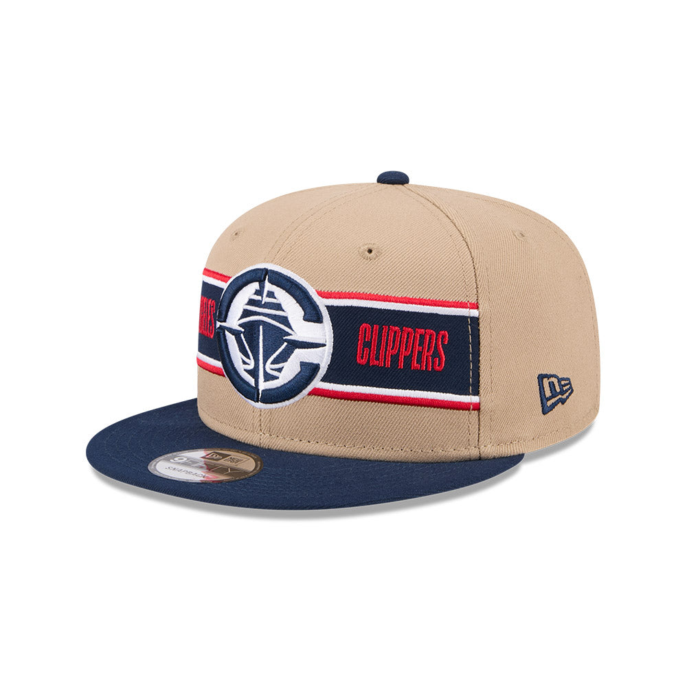 NBA LOS ANGELES CLIPPERS DRAFT MED BLUE VISOR MED BEIGE 9FIFTY CAP ...
