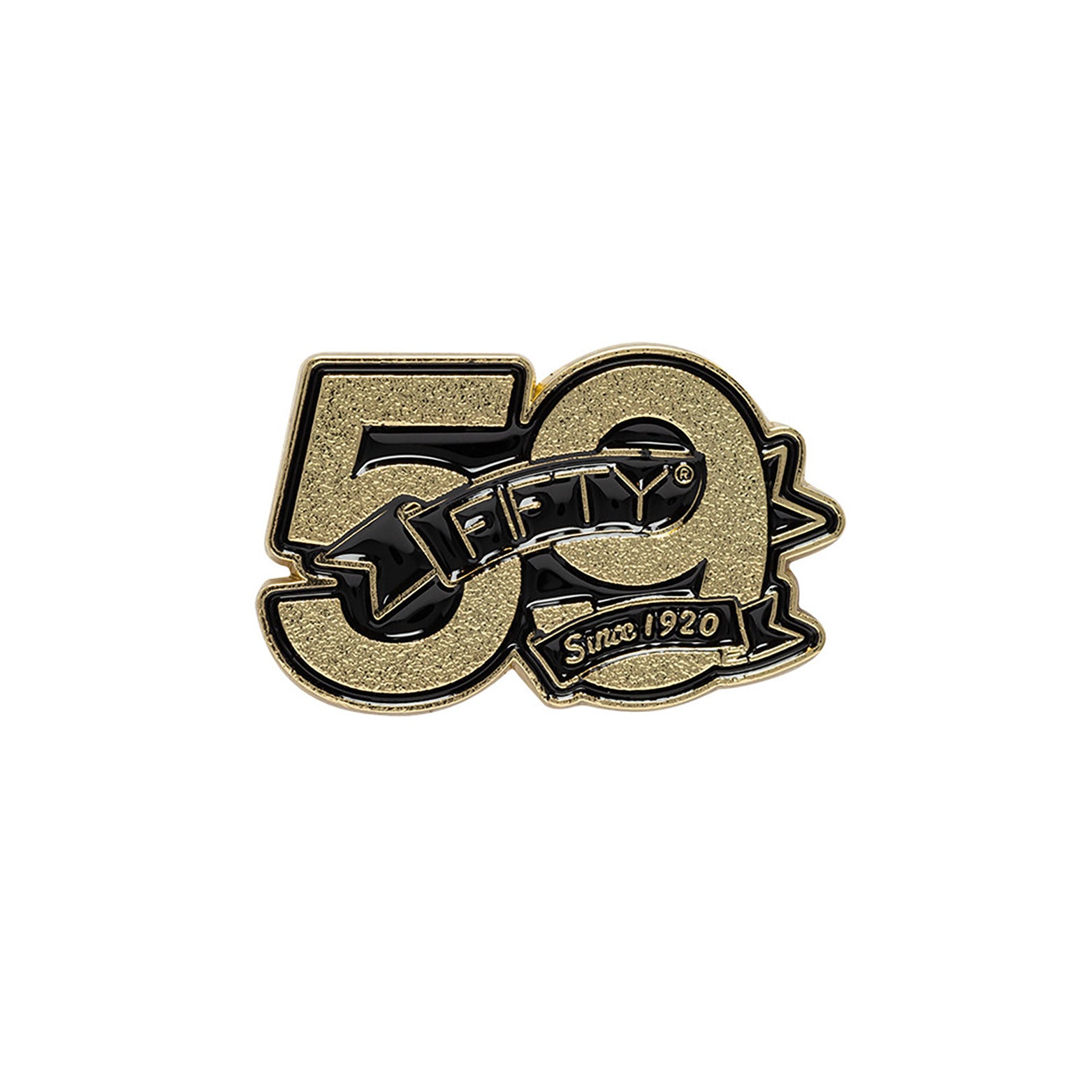 NEW ERA 59FIFTY® DAY 59FIFTY SINCE 1920 BANNER LOGO BLACK AND GOLD PIN ...